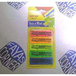 Jual Stiker Sign Here Tanda Tangan Sticker Index & Mark Joyko IM-42 ...