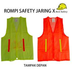 Jual Rompi Jaring / Rompi Proyek / Rompi Safety Jaring - Orange ...