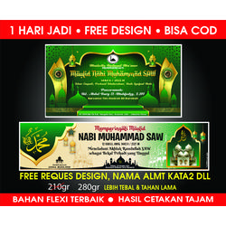 Jual SPANDUK MAULID 2X1 M² BANNER MAULID NABI SAW CUSTOM IDEAPRINTSTORE ...