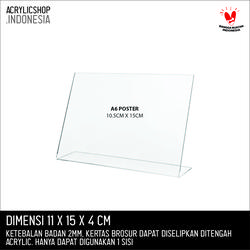 Jual Akrilik Tempat Brosur A3/Acrylic Tent Card Holder Stand 2sisi A3 ...