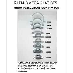 Jual klem pipa seng plat clem besi 1/2 3/4 1 11/4 11/2 2 21/2 3 4 inch ...