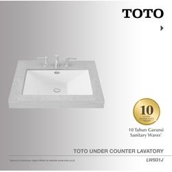 Promo TOTO Semi Recessed Counter Lavatory 1 Tap Hole / Wastafel LW642CJ ...