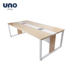 Jual Meja Kantor / Meja Kerja Uno New Modern - Maple White dengan Sekat ...
