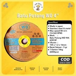 Jual WD 4 inch Batu Potong 4 x 1.2 Cutting Wheel 4" 4x1.2 - Kota ...