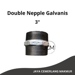 Jual Double Nepple Galvanis 1/2" Inch Drat / Dobel Nepel Besi / Hex ...