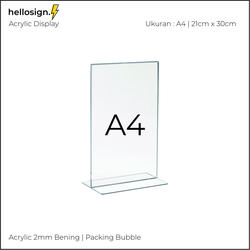 Jual Akrilik Display A5 | Tempat Brosur A5 | Acrylic Tent CardHolder ...