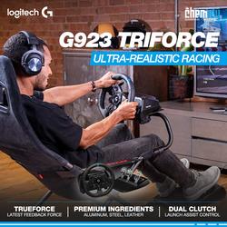 Promo Logitech G923 True Force Steering Wheel and Pedals for PC, PS4 ...