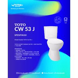 Jual CLOSET DUDUK TOTO/ KLOSET TOTO/ MONOBLOCK TOTO CW 53 J/ CW53J ...