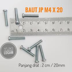 Jual 100 pcs Baut M4x10 kepala bulat panjang 1cm - Kepala bulat/JP - Kota Surabaya - yuki logam ...