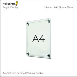 Promo Acrylic Display Wall Frame Poster A4 / Bingkai Akrilik Poster ...