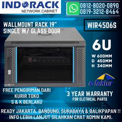 Jual INDORACK / WALLMOUNT 4U DEPTH 450MM 19 INCH / SINGLE DOOR ...