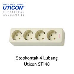 Jual UTICON STOP KONTAK ARDE 4 LUBANG PUTIH ST-148 (GROSIR) ST148 2P ...