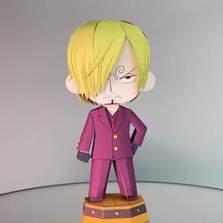 Jual 🛑 Sanji figure anime /Papercraft / Onepiece wano/model jcube/chibi ...