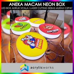 Jual Neon Box 3D Cube Kubus Balok LED Full Acrylic 5 Sisi All Varian ...