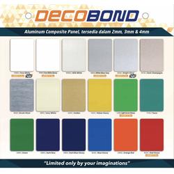 Jual ACP DECOBOND 3MM PE (INTERIOR) WARNA STANDAR & GLOSSY SERIES ...