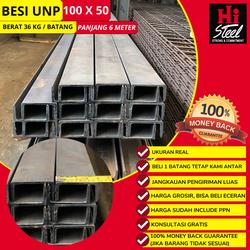 Jual BESI UNP 100 x 50 x 5,0mm x 6m - 4,0mm - Jakarta Barat - Besi ...