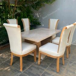 Jual Meja Makan Bulat 6 Kursi Marmer dengan Putaran Tengah - Motif ...