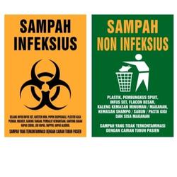 Jual STIKER VINYL SAMPAH INFEKSIUS/NON INFEKSIUS 10X15CM SIGN RAMBU K3 ...