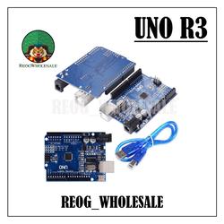 Jual ARDUINO UNO R3 ATMEGA328P ATMEGA 16U2 COMPATIBLE BOARD + USB CABLE ...