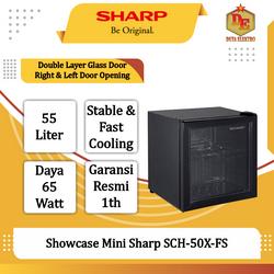 Jual Sharp Mini Showcase Display Cooler 55L SCH-50X-FS / SCH50XFS ...
