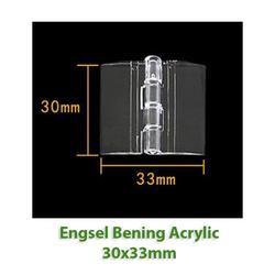 Jual ENGSEL AKRILIK 3cm Bening / Anti Pecah / Acrylic Hinge 30 x 33 mm ...
