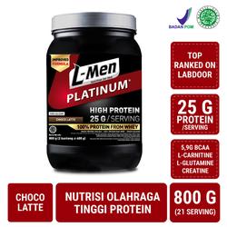 Promo L-Men Platinum Choco Latte Refill 800gr - Suplemen Tinggi Protein ...
