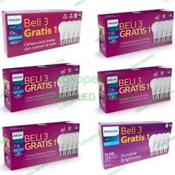 Jual LAMPU LED BULB PHILIPS 4w 6w 8w 10w 12w 14.5w WATT Putih MULTIPACK ...