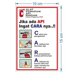 Jual Sticker cara penggunaan APAR ALAT PEMADAM API RINGAN - Stiker APAR ...