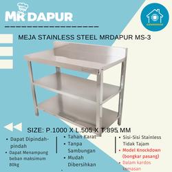 Jual MEJA STAINLESS SERBAGUNA MR DAPUR TYPE MS3 - Jakarta Selatan - Mr Dapur Jakarta | Tokopedia