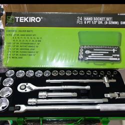 Jual Tekiro Kunci Shock Set 8 - 32 mm 6 PT 1/2" 24pcs sock set hand socket - Kota Bogor - toko ...