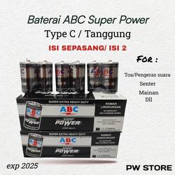 Jual Baterai Batre ABC super power Type C isi 2 pcs (Sepasang) - 1 Box ...