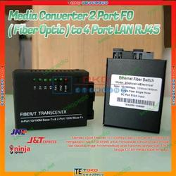 Promo Media Converter 2 Port FO 4 Port LAN POE 10/100 2 FO 4 LAN POE ...
