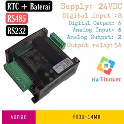 Jual PLC Mitsubishi FX3U 24MR 14DI 10DO 6AD 2DA RS232 RS485 Modbus RTU 24V - RS232 - Jakarta ...