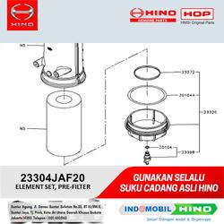 Jual FILTER SOLAR HINO RANGER EURO 4, (23304-JAE51) ELEMENT SET,FUEL ...