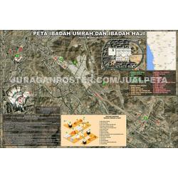 Jual Peta Urutan Perjalanan Ibadah Umrah dan Ibadah Haji Ukuran 60x90cm ...