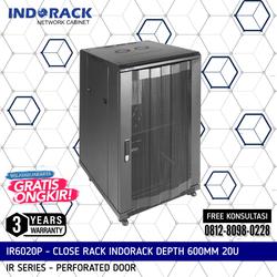 Jual IR8020P Indorack Close Rack Server Rak Depth 800MM 20U Perforated ...