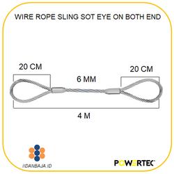 Jual WIRE ROPE SLING SOFT EYE ON BOTH END 6 MM X 2 M X 400 KG POWERTEC - Kota Tangerang - IBN ...