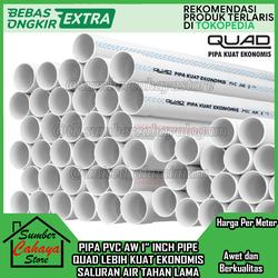 Jual Quad Pipa Pvc AW 3/4" Inch Pipe Paralon Pralon air Kuat Putih 1 ...