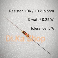 Jual Resistor 10K 10k 10 kiloOhm 10 kilo Ohm 1/2 0,5 watt toleransi 5% ...