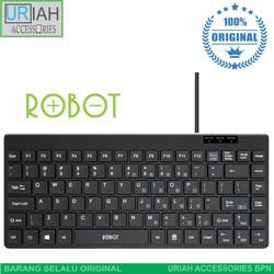 Promo Robot RK10 Mini USB Wired Keyboard Ultra Thin Silent Button Anti ...