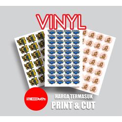 Jual Print & Cut Sticker Vinyl A3+ / Cetak Stiker Label Kiss Cut / Die ...