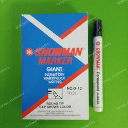 Jual Snowman Permanent Marker / Spidol Permanen Snowman G-12 - Hitam ...