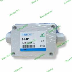 Jual Tibox junction Box Terminal Block Box TJ-4P 50x102x40 TJ4P - Kab ...