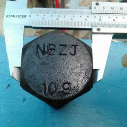 Jual baut mur baja 10.9 m27 x 100 mm / Hex Bolt nut m27x100 full drat ...