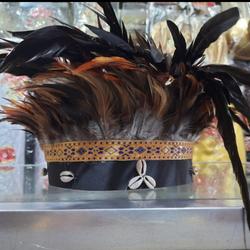 Jual Topi dayak bludru hitam / aksesoris tari / kepala / tari ...