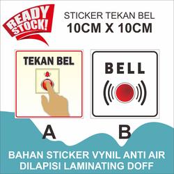 Jual sign stiker bell / sticker tanda bel / stiker penunjuk bell - Abu ...