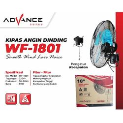 Promo Advance WF1835 Kipas Angin Dinding Besi Wall Fan Ukuran Besar 18 ...