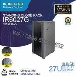 Jual Indorack Close Rack 27U Glass Door Rack Server 19" Depth 600mm ...