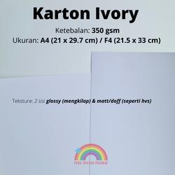 Jual Kertas Karton Tebal Duplex / Karton Dupleks 350 gsm A4 isi 20 ...