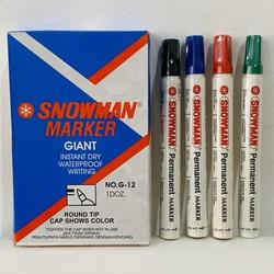 Jual Snowman Permanent Marker / Spidol Permanen Snowman G-12 - Biru ...